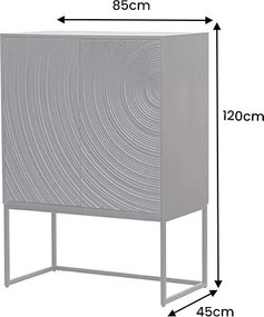 Designová vysoká komoda Waseemah 120 cm černé mango