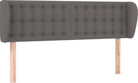 Čelo postele typu ušák šedá 147x23x78/88 cm umělá kůže 3117238