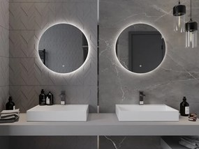 Mexen Erg kulaté podsvícené koupelnové zrcadlo, 60 cm, LED 6000K, antifog - 9823-060-060-611-00