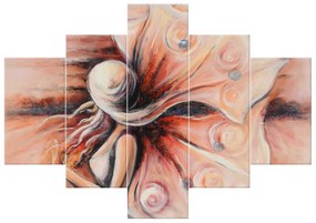 Gario Ručně malovaný obraz Tajemná neznámá - 5 dílný Rozměry: 150 x 70 cm