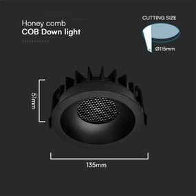 LED Podhledové svítidlo LED/24W/230V 3000/4000/6400K pr. 13,5 cm černá