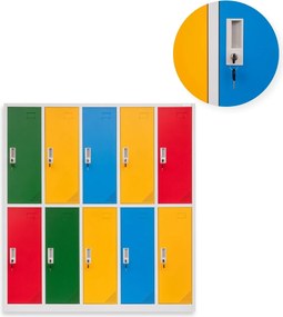 Kovová šatní skříň na oblečení Peru Color