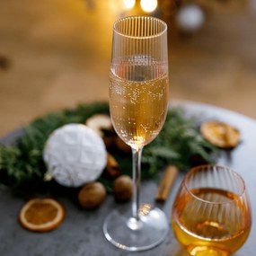 Sklenice na šampaňské, set 6 ks, 280 ml, růžová, CELESTE TYP 1