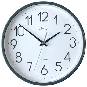 JVD Nástěnné tiché netikající šedé hodiny JVD HX2487.3