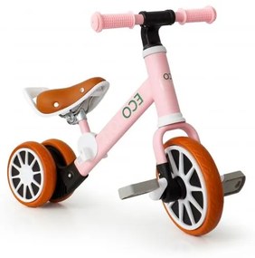 Eco toys Kolo, odrážedlo s pedály - růžové