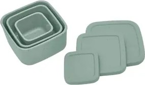 KikkaBoo Sada boxů na svačinu 3 ks Platinum Silicone Sage