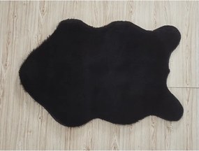 Umělá kožešina, černá, 60x90, RABIT TYP 1