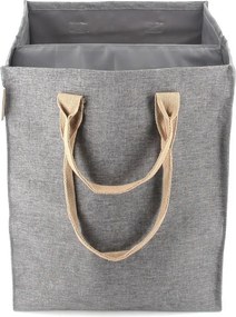 Šedý látkový koš na prádlo 71 l Laundry Hub Tweed duplo – Rolser