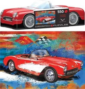 EUROGRAPHICS Puzzle v plechové krabičce Corvette / 550 dílků / 48 × 33