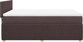 Box spring postel s matrací tmavě hnědá 140x190 cm textil 3287447
