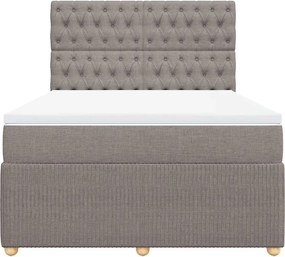 Box spring postel s matrací taupe 140x190 cm textil 3292062