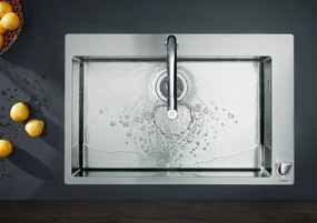 Hansgrohe M71, dřezová baterie M7120-H200 s výsuvnou sprškou, 2-otvorová instalace, sBOX, chromová, 73818000