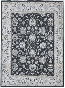 Diamond Carpets India, Ručně vázaný kusový koberec Diamond DC-98 JN Black/ivory, 365x457, černobílá, chodba / předsíň