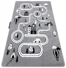 Dětský kusový koberec PETIT Uličky šedý Rozměr: 140x190 cm