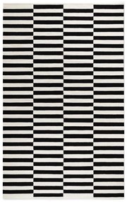 Černo-bílý oboustranný ručně tkaný vlněný koberec 200x300 cm Donna – Hanse Home