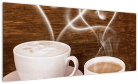 Kávové šálky - obrazy (100x40cm)