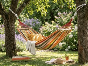 Houpací síť ZENVIO COMFORT 200x80 cm, oranžová + taška zdarma