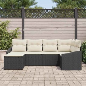 Set pohovek 6 ks Černá polyratan 3346787