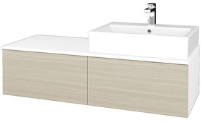 Dřevojas Koupelnová skříňka MODULE SZZ12 120 Varianta: N01 Bílá lesk / D08 Wenge / Pravé