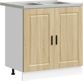 Skříňka pod dřez Porto 2 ks Hnědá 80 x 46 x 81,5 cm 3315024