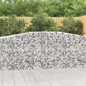 Klenuté gabionové koše 4 ks 400x50x100/120cm pozinkované železo 3145958