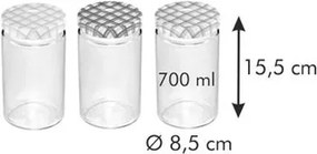 TESCOMA Zavařovací sklenice DELLA CASA 700 ml, 3 ks
