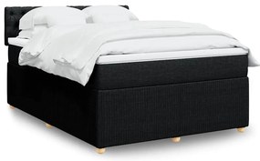 Box spring postel s matrací černá 140 x 190 cm textil 3289760