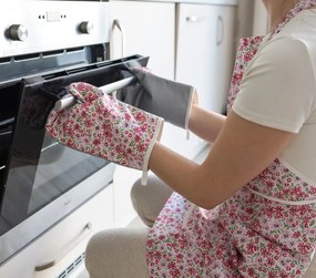 Bontis Dárkové balení chňapek a zástěry - Modré květiny