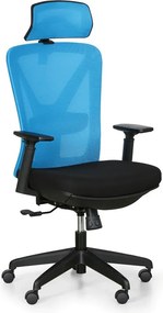 Kancelářská židle LEGS s výsuvnou opěrkou nohou, modrá