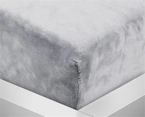 Bavlissimo Prostěradlo mikroplyš 90 x 200 cm světle šedé