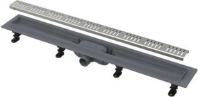 Alca - Sprchový žlab Simple 85 cm, s okrajem pro perforovaný rošt, včetně roštu, nerez mat APZ10-850MROZ3