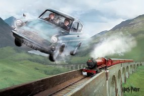 XXL Plakát Harry Potter - Flying Ford Anglia, (120 x 80 cm)