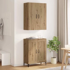 Vysoký bufet Artisanový dub 69,5 x 34 x 180 cm Kompozitní dřevo 3403587