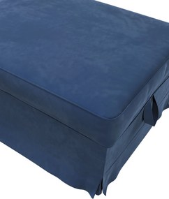 Potah na podnožku Ektorp Bromma barva tmavě modrá látka lesklé, sametová