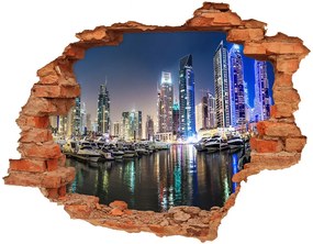 Wallmuralia Fototapeta díra na zeď 3D Dubaj noc 90x70 cm