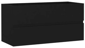 Skříňka pod umyvadlo černá 90 x 38,5 x 45 cm dřevotříska - Default Title