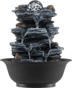 Costway Vnitřní fontána vodopád stolní fontána s kamenným efektem – 21,5 × 26 cm