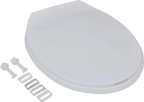 vidaXL WC sedátka s funkcí pomalého sklápění 2 ks bílá plastová [275927]