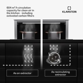 Royal Flush Eco 75, digestoř, 75 cm, 650 m³/h, EEK A, včetně filtrů s aktivním uhlím