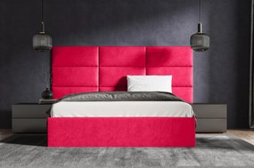 Eka Čalouněná postel Lucy 2 - 140x200 cm Barva látky Trinity: (2323) Tmavá růžová, Úložný prostor: Bez úložného prostoru