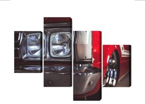 Vícedílný obraz Světlomet Na Staré Auto Nedostatek Nedostatek Přírodní plátno 240x150