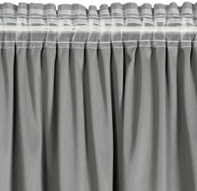ZATEMŇOVACÍ ZÁVĚS NA PÁSCE CARLI 140X270 CM STŘÍBRNÁ