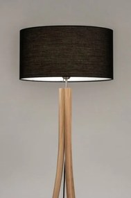 Stojací designová lampa Arbon Black and Wood