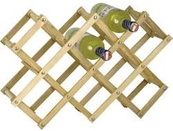 Dřevěný regál na víno pro 10 lahví