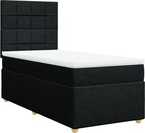 Box spring postel s matrací černá 90x190 cm textil 3293437