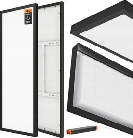 Led stropní panel Stropní Svítidlo Nástěnný 120 x 30 cm Mocný Lampa Kaseton černá