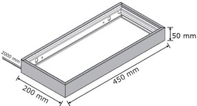 L&S Nástěnné policové LED osvětlení MEMPHIS délka světla: 450 mm 4 W