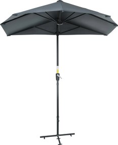 Zahradní slunečník Outsunny 200x190x240 cm s kličkou a ocelovým sloupem, anti-UV pro terasu a balkon | Aosom