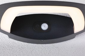 P 94838 LED venkovní nástěnné svítidlo Akena pohybové čidlo IP44 243x254mm 3000K 11W 230V antracit hliník - PAULMANN