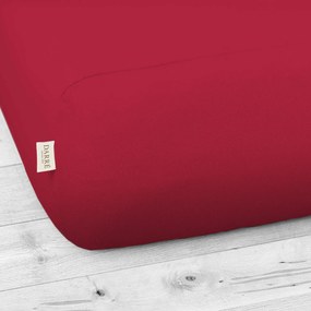 Jersey prostěradlo světle červené na výšku matrace do 30 cm Velikost: 90 x 220